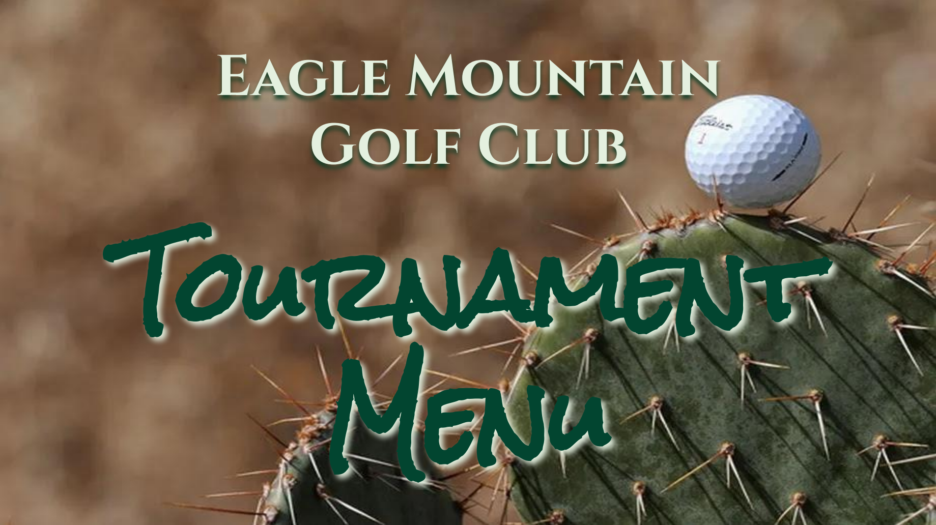 Golf Outing Menu - Eagle Mountain Golf Club